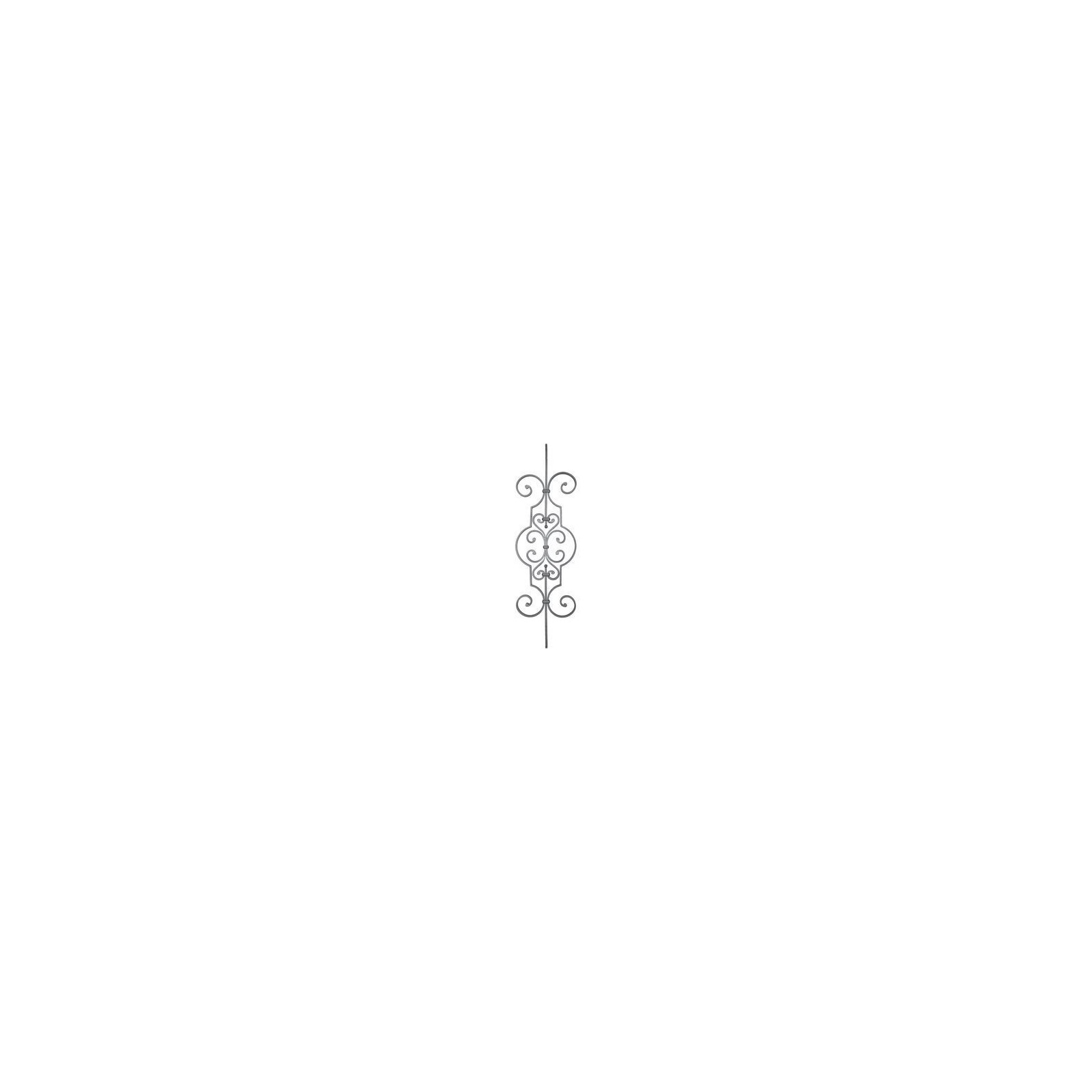 Barreau forgé motif acier 1000x290 mm – Finition grenaillée