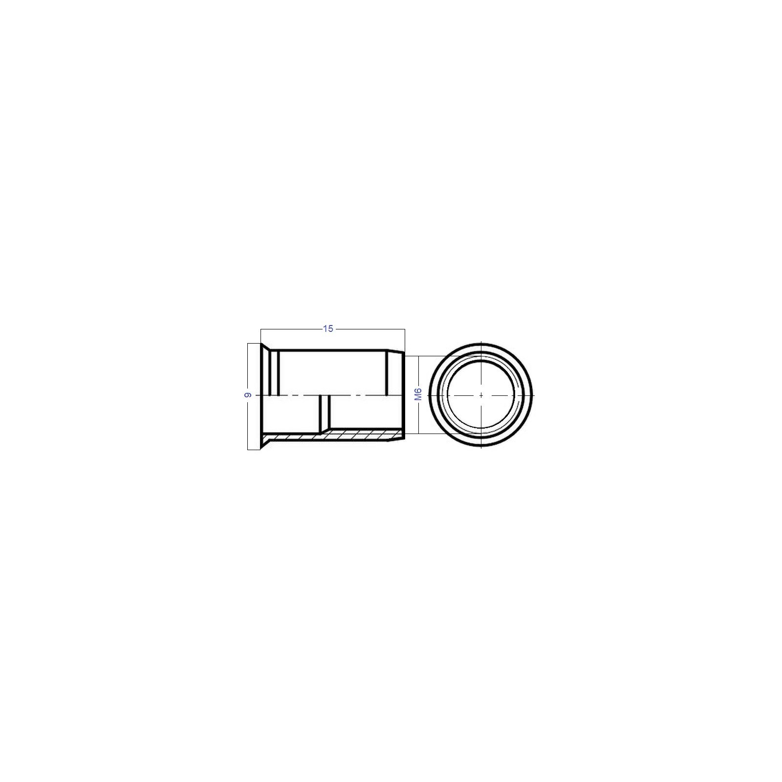 Inserts filetés aluminium M6 ou M8 – Lot de 10 pièces