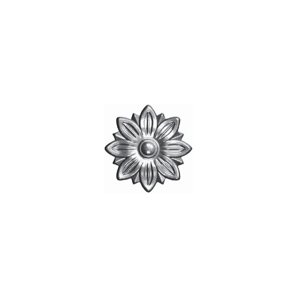 Rosace fleur en fer – Décoration en acier soudable | Esse Diffusion