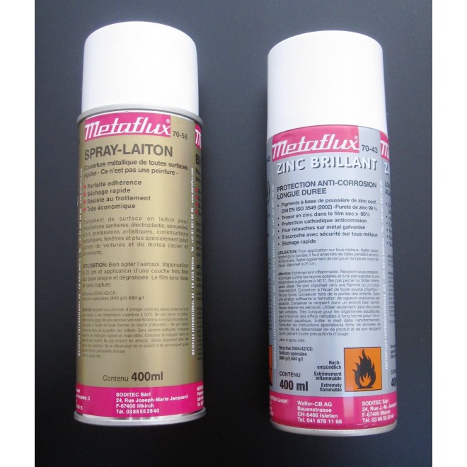 Spray Zinc Alu Metaflux– Retouches galvanisation, anticorrosion 400 ml