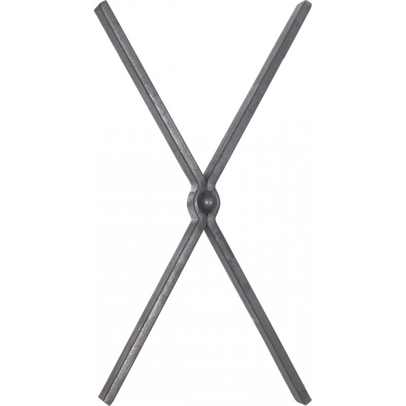 Croisillon fer forgé à chaud avec rivet central – 125 ou 150 mm