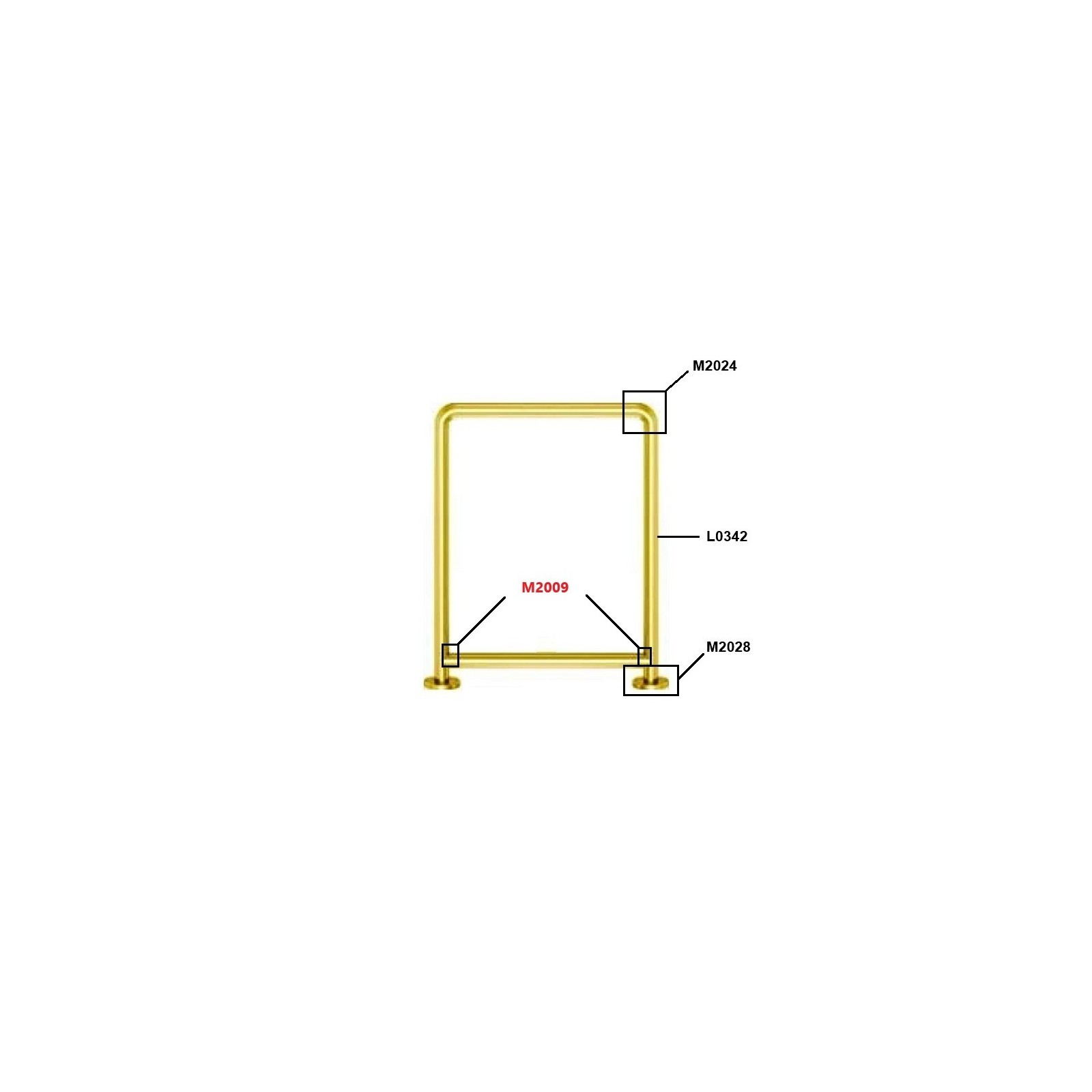 Raccord laiton à 90° pour tubes Ø38.1 ou Ø50.8 – vissage sans soudure