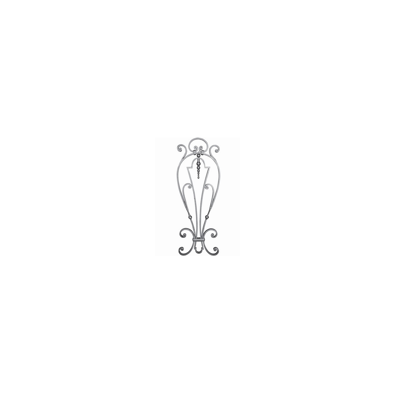 Panneau décoratif fer forgé - Acier grenaillé | Volutes & noyaux