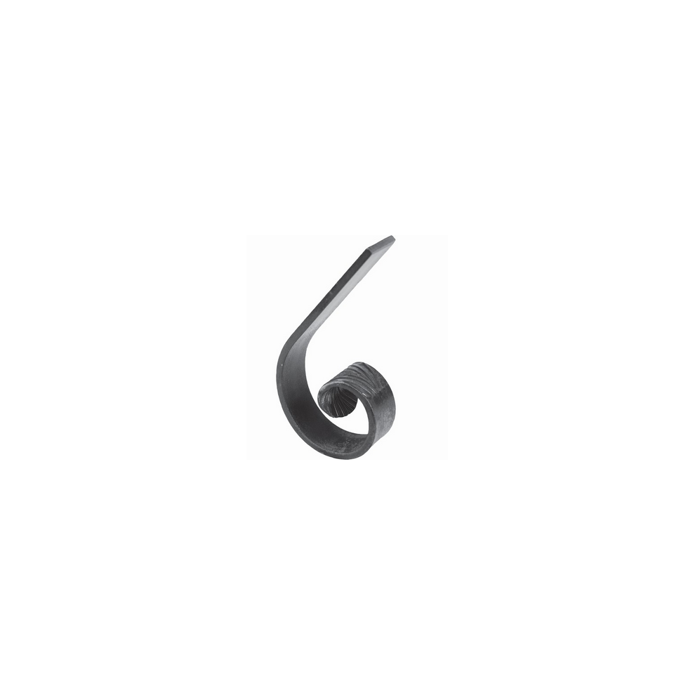 Volute en J fer plat acier forgé – 40x8mm, 210x125mm