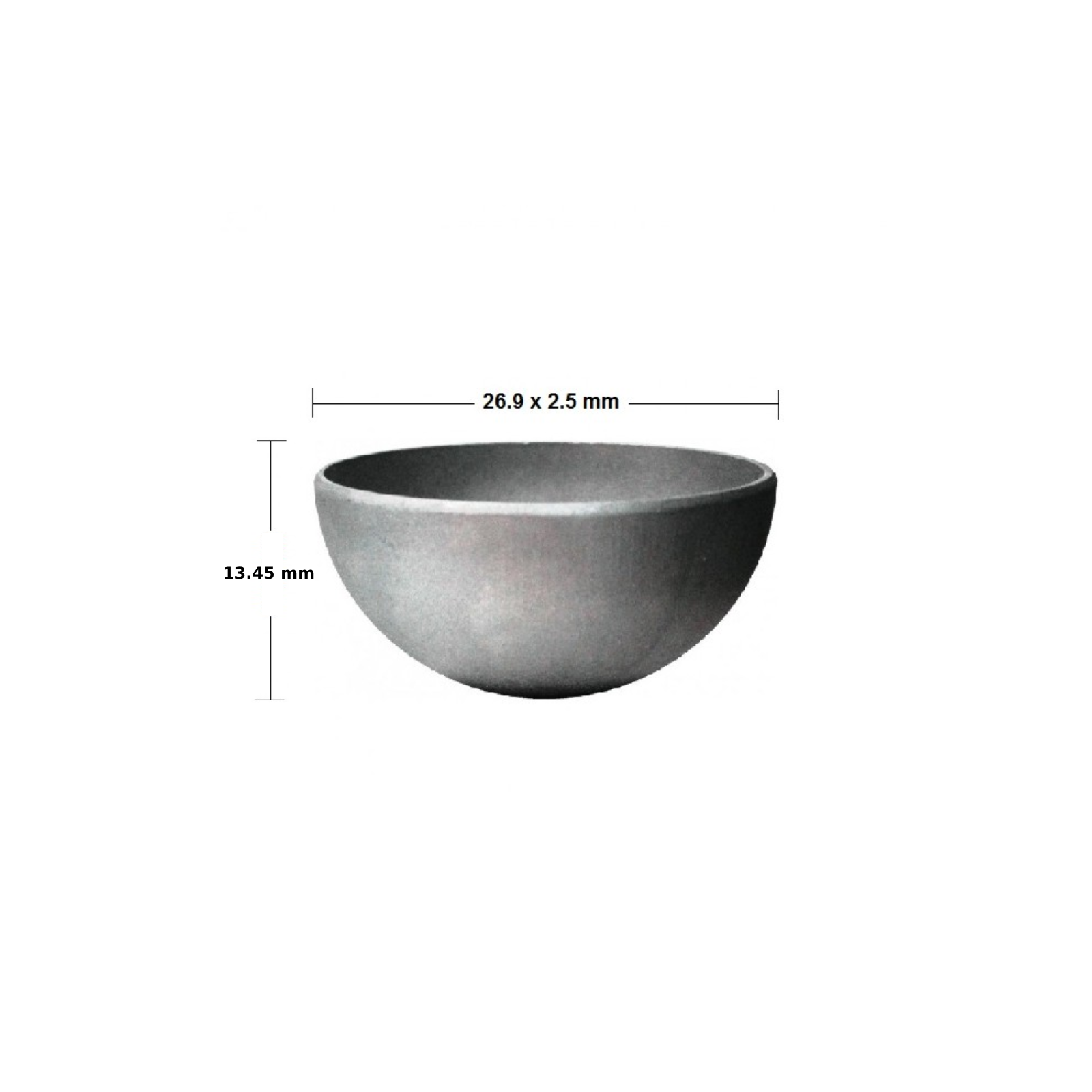 Demi sphère en acier soudable- Très belle finition