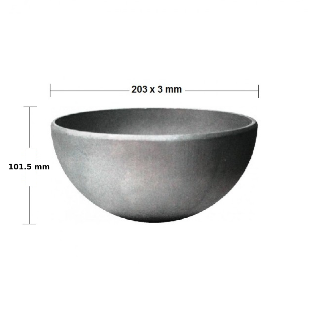 Demi sphère en acier soudable- Très belle finition