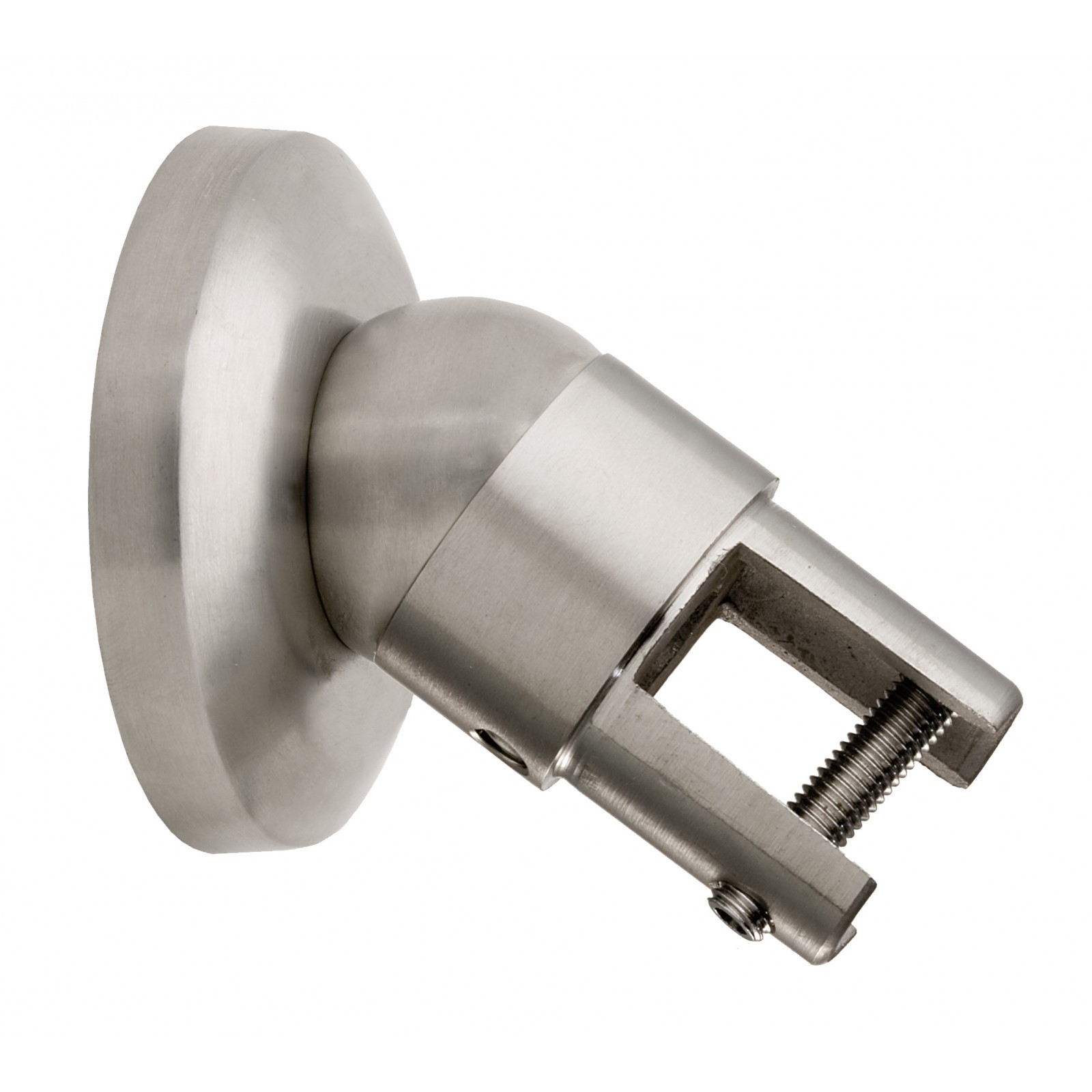 SUPPORT MURAL EN INOX - INCLINABLE DE 45 À 90° - Ø42.4 MM OU Ø60.3 MM