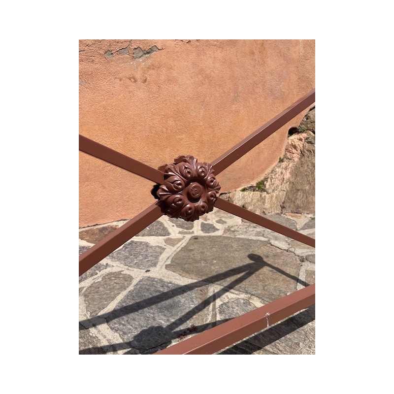 Palmette décorative fonte grise simple face avec fixation