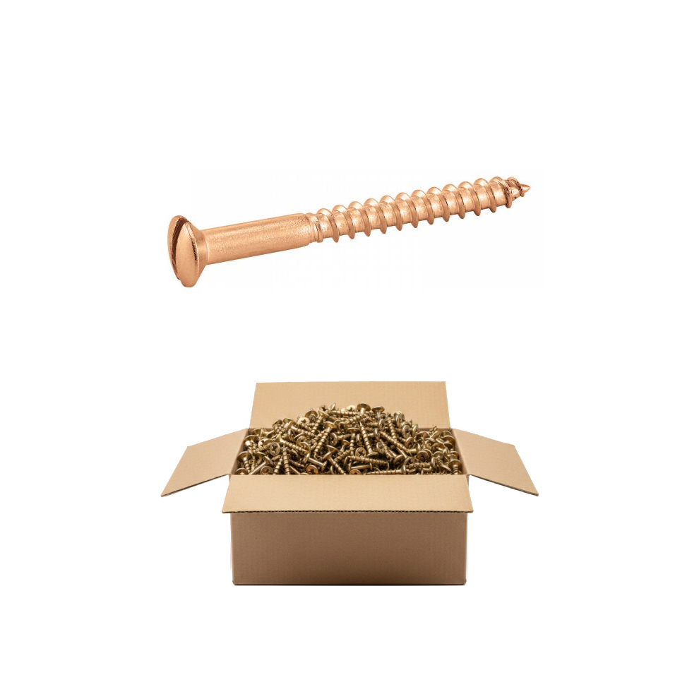Vis laiton bois tête fraisée bombée DIN 95 – boîte pratique